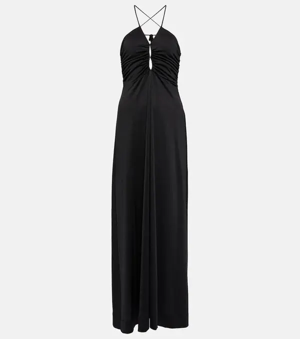 GANNI Crepe Jersey Maxi Dress