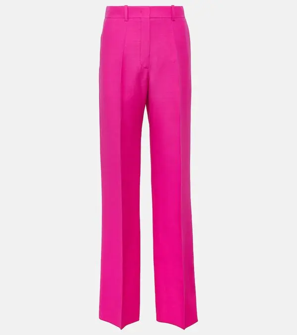 Valentino Garavani Crepe Couture Wool Wide-leg Trousers