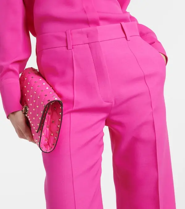 Valentino Garavani Crepe Couture Wool Wide-leg Trousers