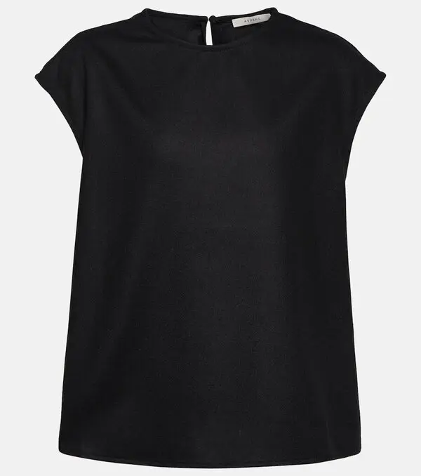 Asceno Dasha Linen Top - Black
