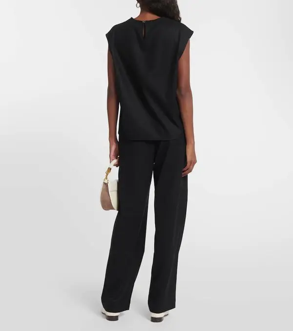 Asceno Dasha Linen Top - Black
