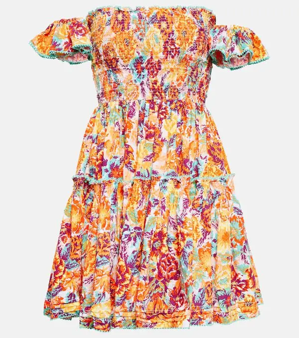 Poupette St Barth Aurora Floral Cotton Minidress - Multicoloured