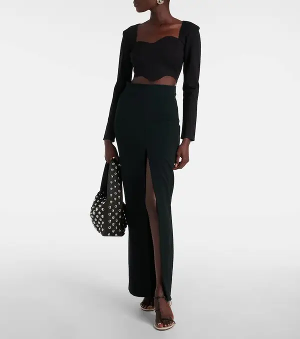 Staud Corde Scalloped Crop Top