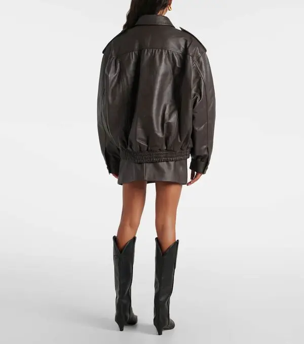 BLAZÉ MILANO Charlie Leather Bomber Jacket