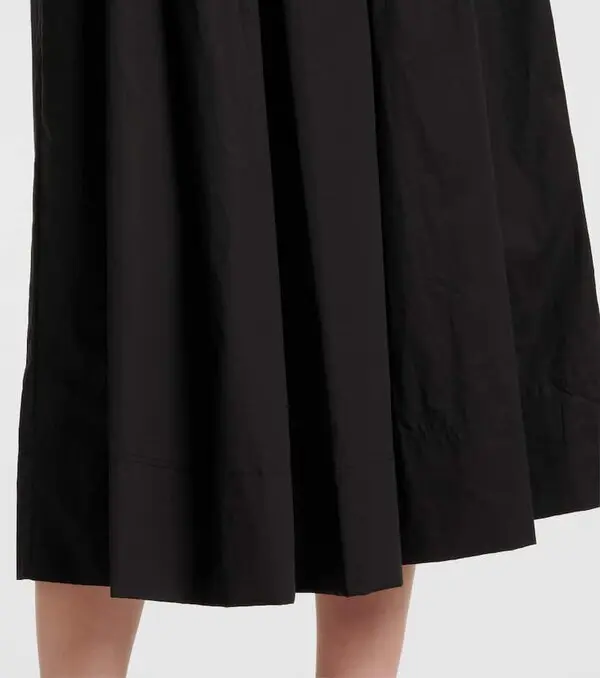 Ulla Johnson Aurelie Pleated Cotton Midi Dress