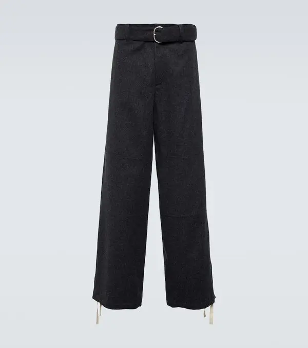JIL SANDER Virgin Wool Wide-leg Pants