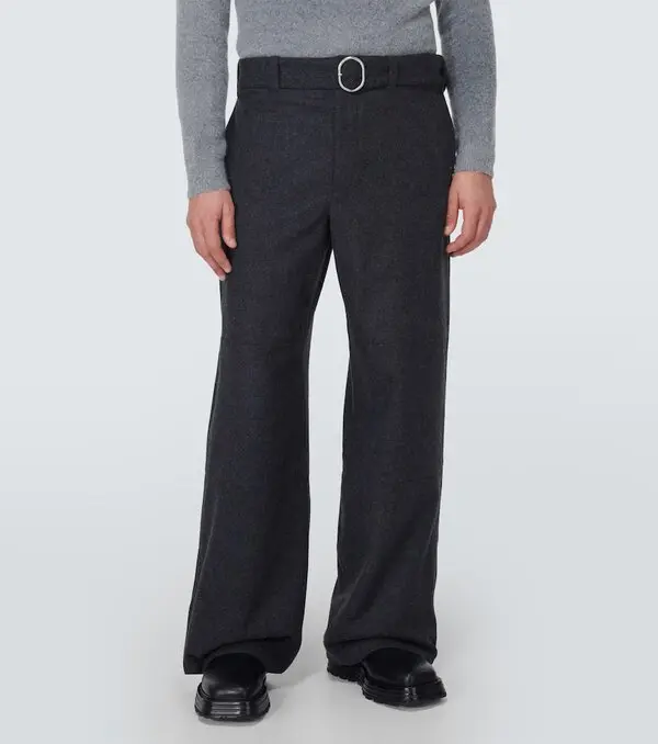 JIL SANDER Virgin Wool Wide-leg Pants