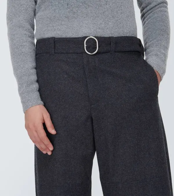 JIL SANDER Virgin Wool Wide-leg Pants