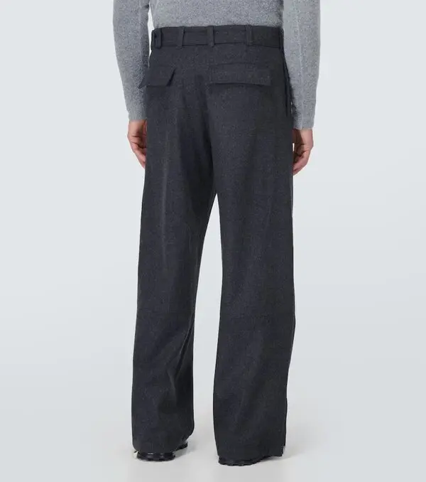 JIL SANDER Virgin Wool Wide-leg Pants