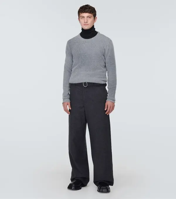 JIL SANDER Virgin Wool Wide-leg Pants