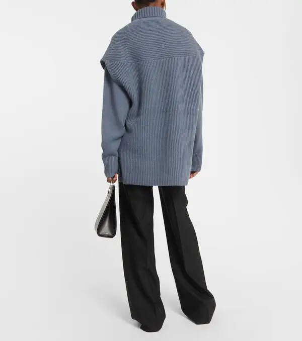 JOSEPH Ribbed-knit Cashmere Top
