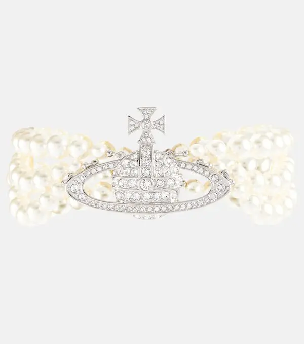 VIVIENNE WESTWOOD Embellished Choker - Silver