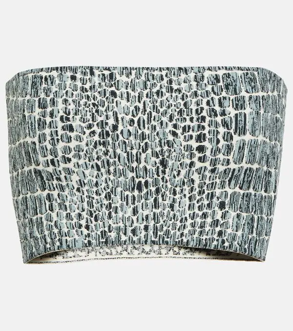 Alaïa Croc-effect Bandeau Top
