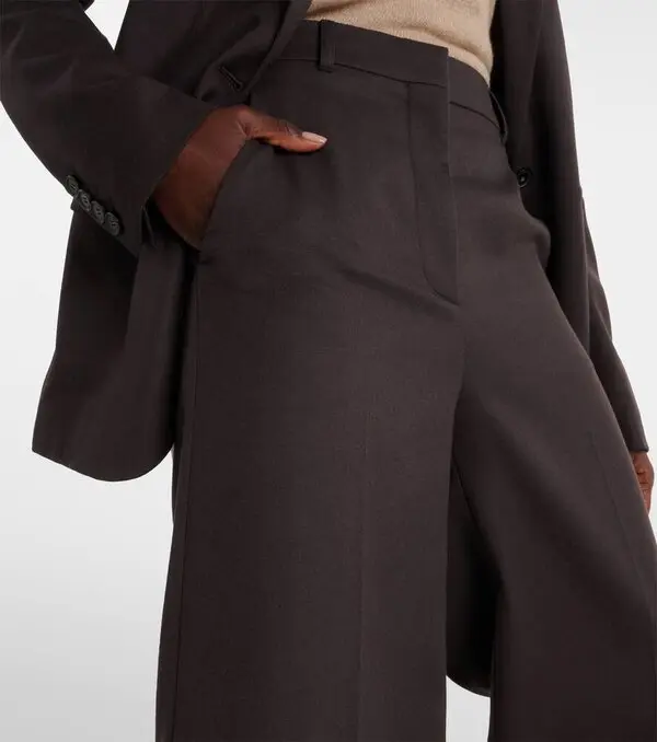 Stella McCartney High-rise Wide-leg Wool Pants