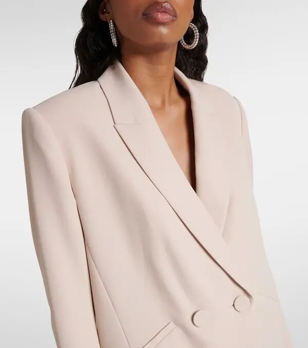 THE SEI Double-breasted Crepe Blazer
