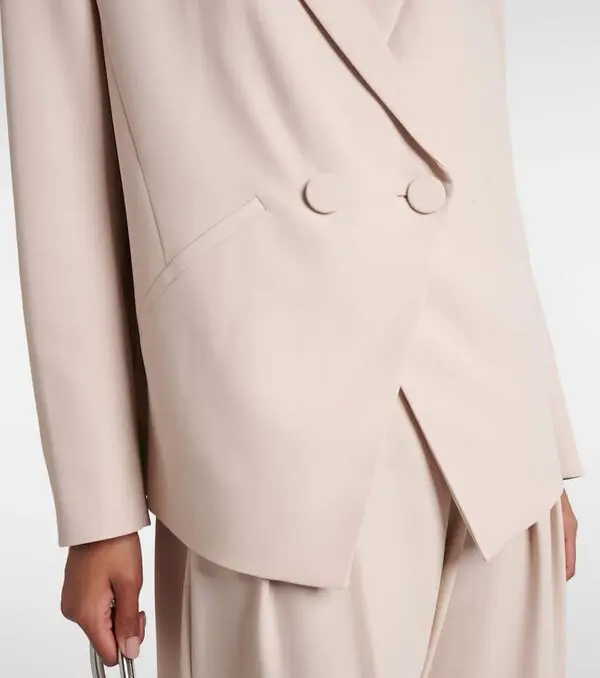 THE SEI Double-breasted Crepe Blazer