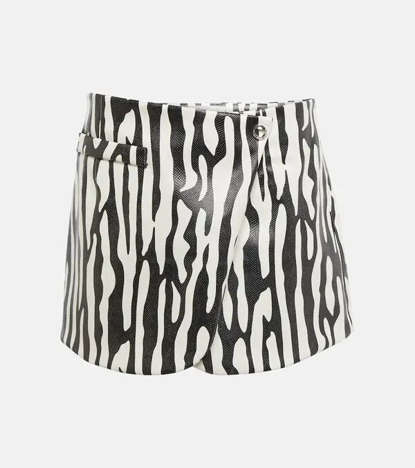 Coperni Zebra-print Wrap Miniskirt