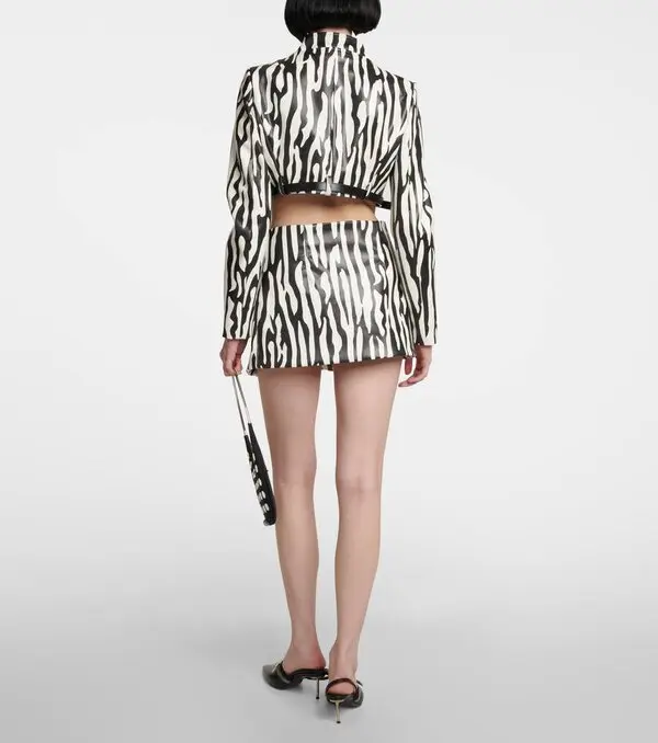 Coperni Zebra-print Wrap Miniskirt
