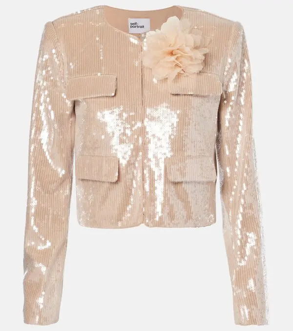 SELF-PORTRAIT Sequined Jacket