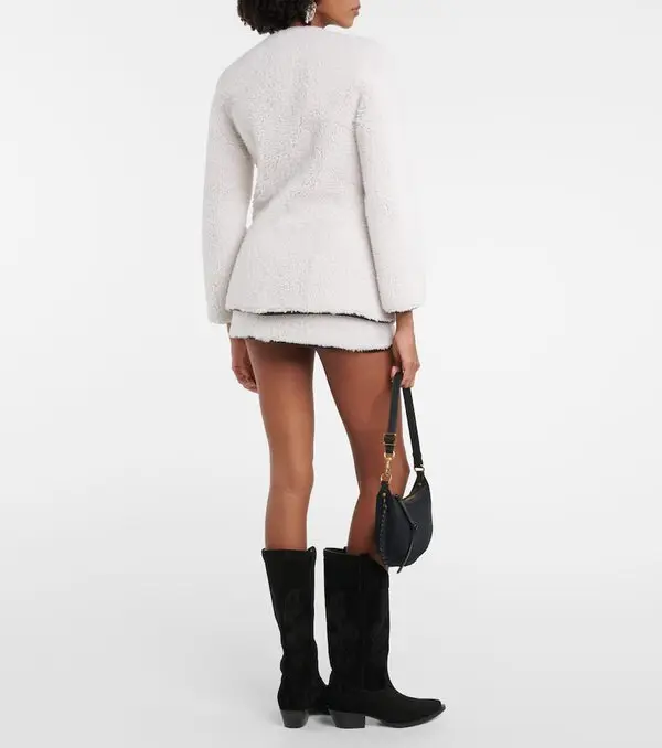 BLANCHA Leather-trimmed Shearling Jacket
