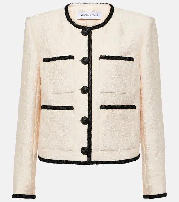 Veronica Beard Darla Jacquard Jacket - White
