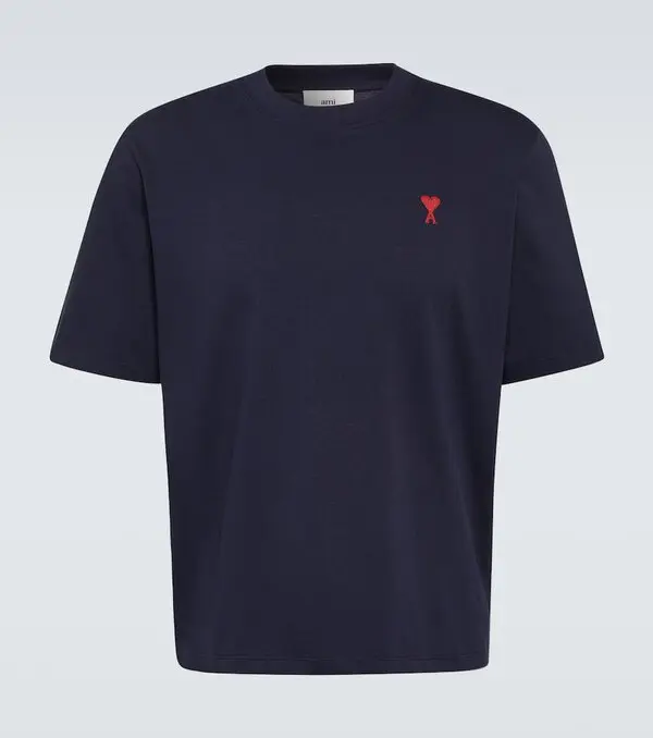 AMI Paris De Cœur Cotton T-shirt - Blue