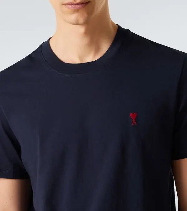 AMI Paris De Cœur Cotton T-shirt - Blue