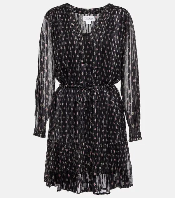 Velvet By Graham & Spencer Printed Chiffon Minidress - Multicoloured