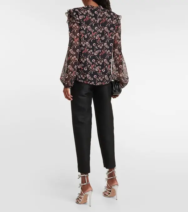 Giambattista Valli Printed Silk Blouse