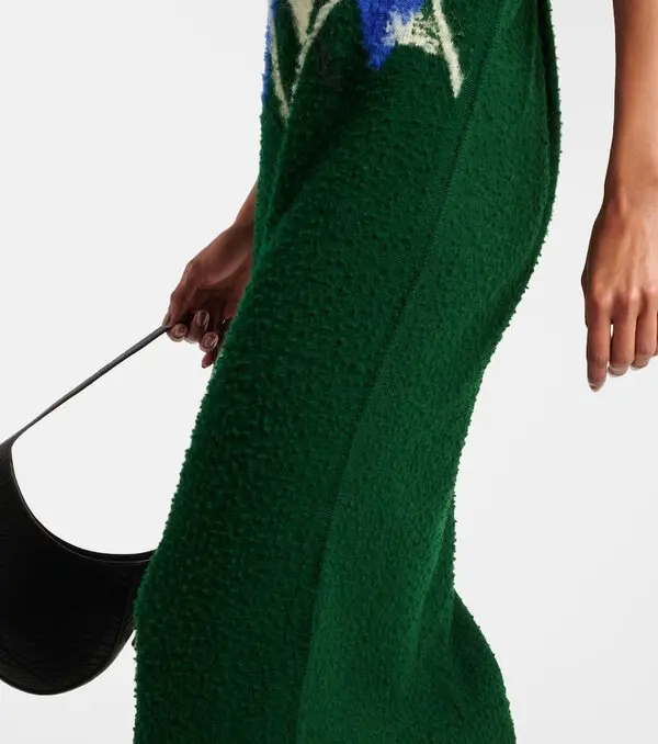 Burberry Argyle Wool Maxi Dress