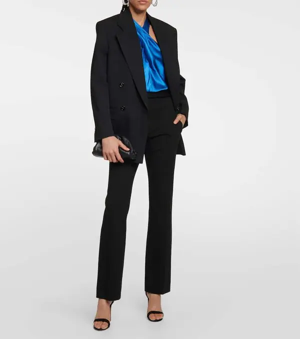 Veronica Beard Stewart Satin Halter-neck Top
