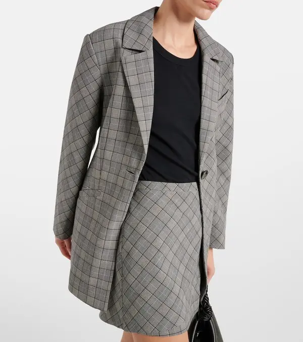 GANNI Checked Blazer