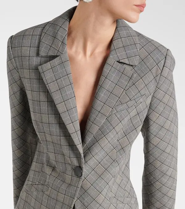 GANNI Checked Blazer