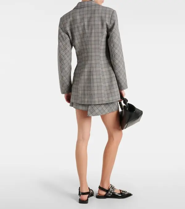GANNI Checked Blazer