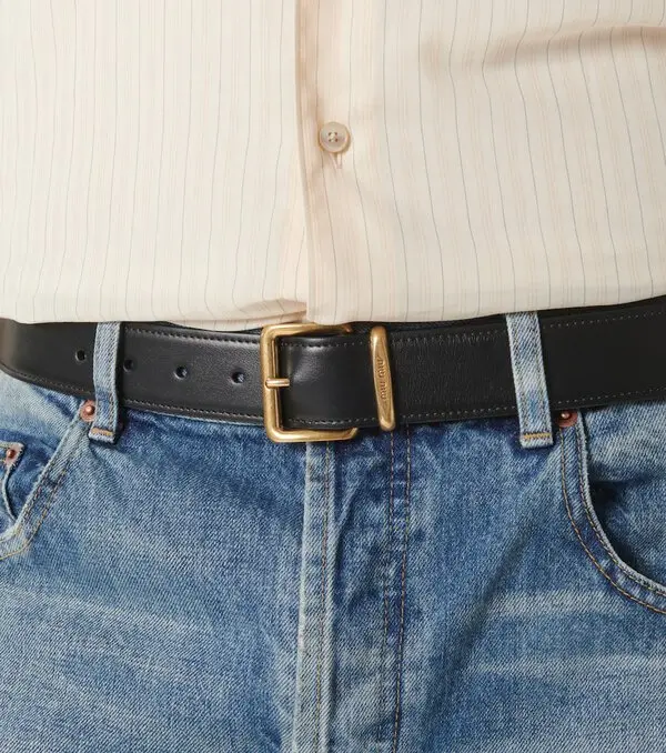 Miu Miu Leather Belt - Black