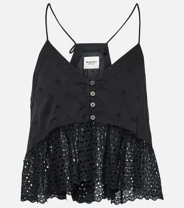 MARANT ETOILE Embroidered Peplum Top