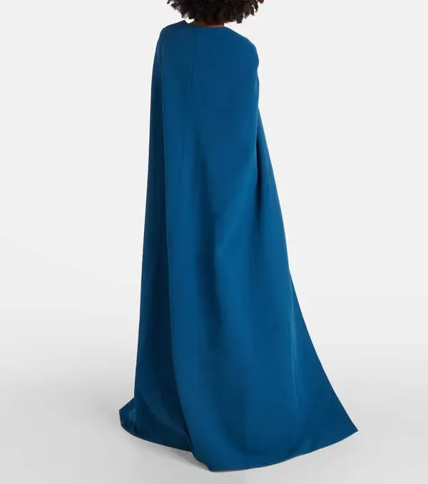 Safiyaa Cinza Caped Gown