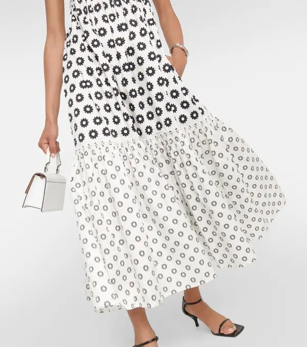 Tory Burch Printed Cotton-blend Midi Dress