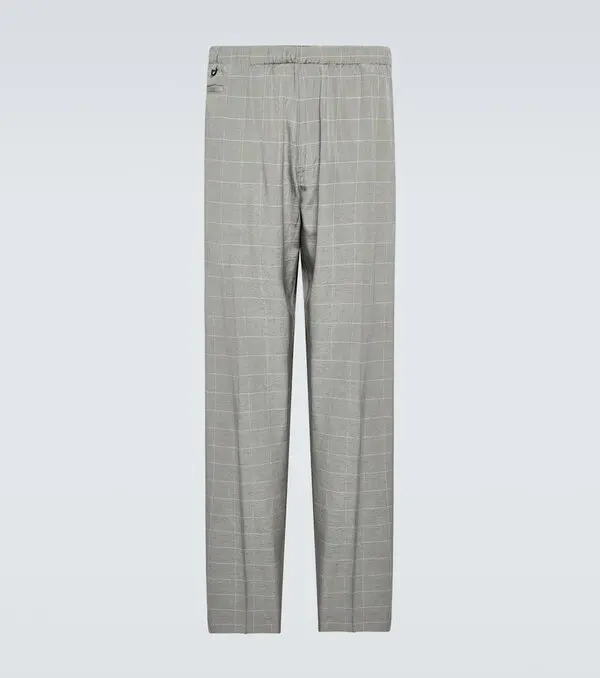 UNDERCOVERISM Checked Silk-blend Trousers - Beige