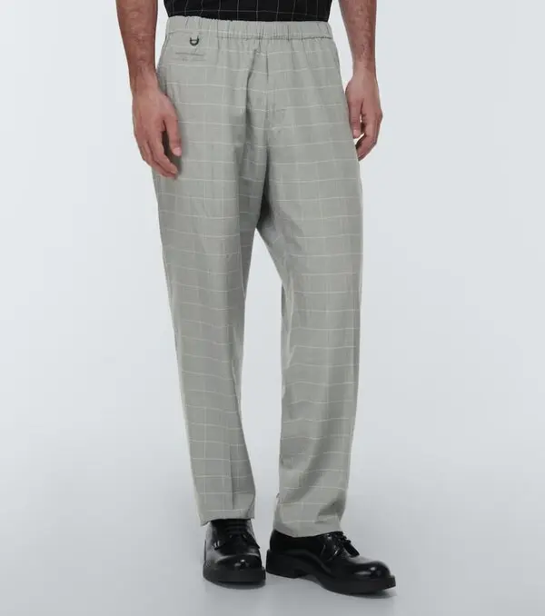 UNDERCOVERISM Checked Silk-blend Trousers
