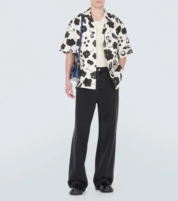 Jacquemus Jean Printed Linen Shirt