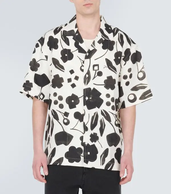 Jacquemus Jean Printed Linen Shirt