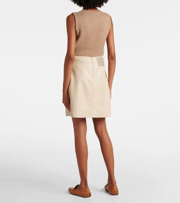Max Mara Coated Jersey A-line Mini Skirt