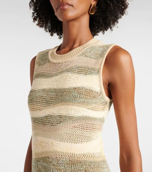 Ulla Johnson Gaia Cotton-blend Midi Dress - Multicoloured