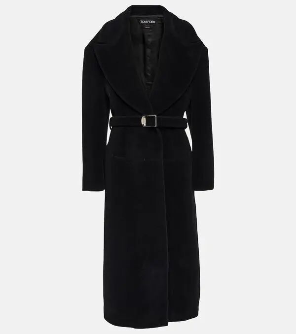 TOM FORD Alpaca And Wool Belted Overcoat