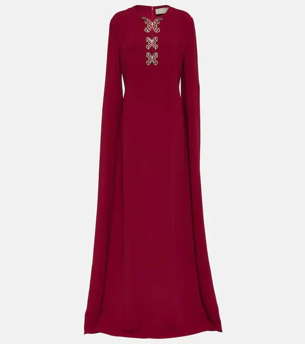 Elie Saab Embellished Crepe Gown