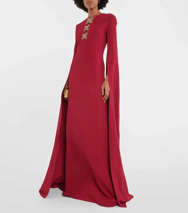 Elie Saab Embellished Crepe Gown