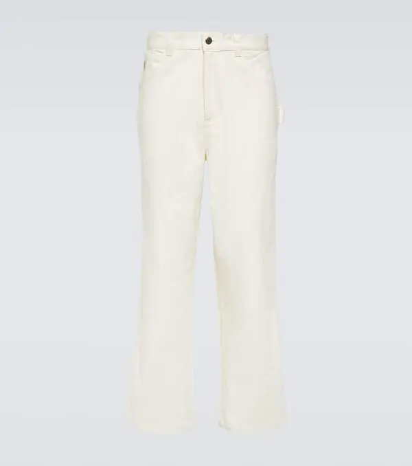 BODE Knolly Brook Cotton Herringbone Pants - White