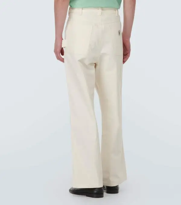 BODE Knolly Brook Cotton Herringbone Pants - White