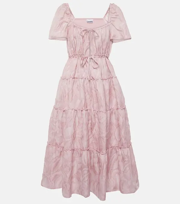 GANNI Jacquard Midi Dress